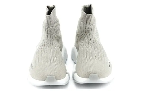 Balenciaga Speed 2.0 Rib-knit Trainers - Grey/white
