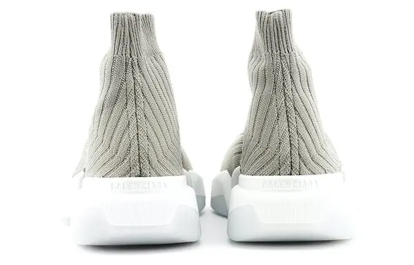 Balenciaga Speed 2.0 Rib-knit Trainers - Grey/white