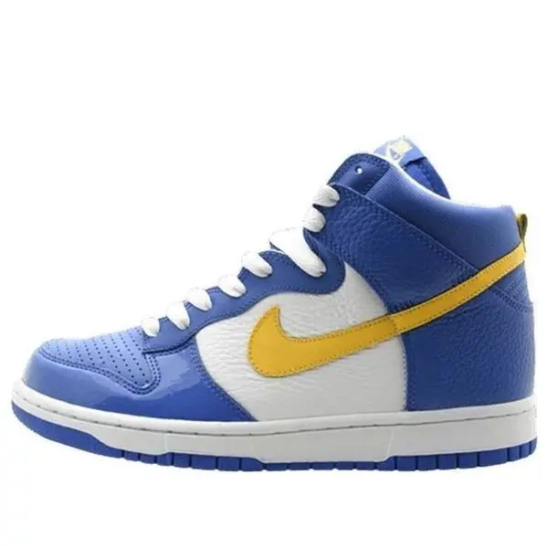 Nike Dunk High Top Sneakers - Blue/white/yellow