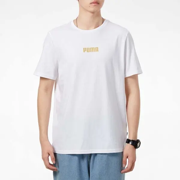 PUMA Alphabet Printing Casual Sports Short Sleeve