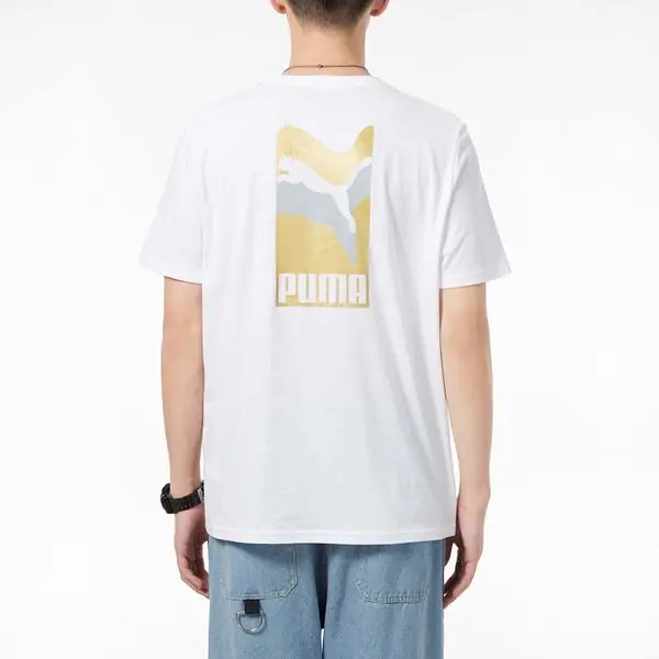 PUMA Alphabet Printing Casual Sports Short Sleeve