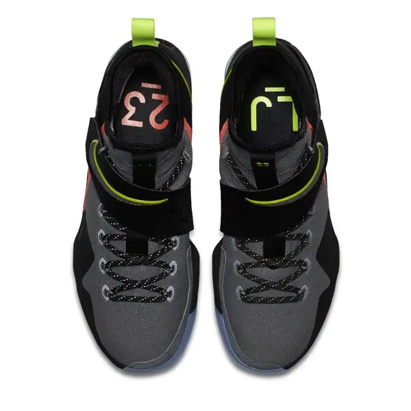Nike Lebron 14 'out Of Nowhere' Athletic Sneakers - Black/volt/cool Grey