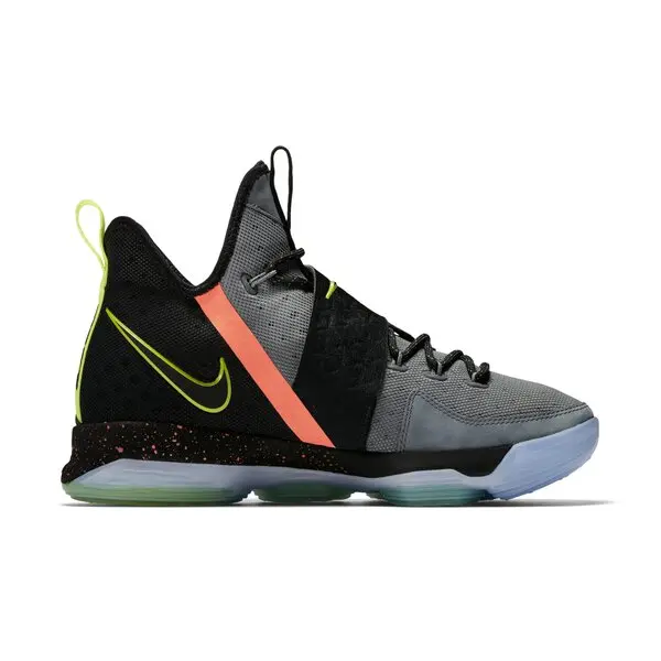 Nike Lebron 14 'out Of Nowhere' Athletic Sneakers - Black/volt/cool Grey
