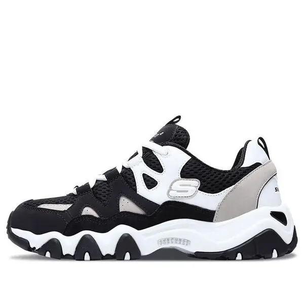 Sketchers D'lites 2.0 Low Top Sneakers - Black/white/grey
