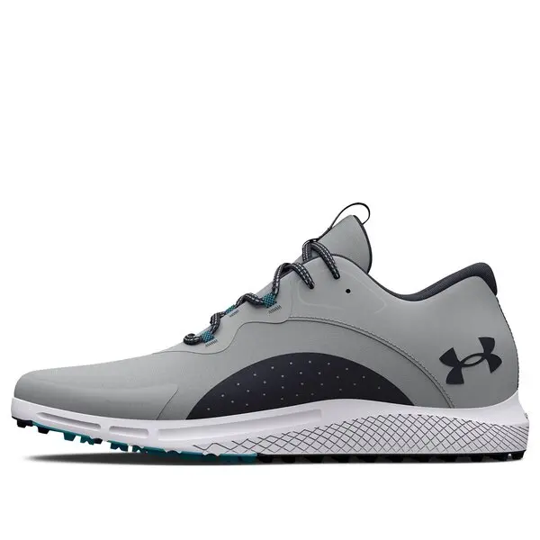 Under Armour Charged Draw 2 Spikeless Golf Shoes - Mod Grey/midnight Navy
