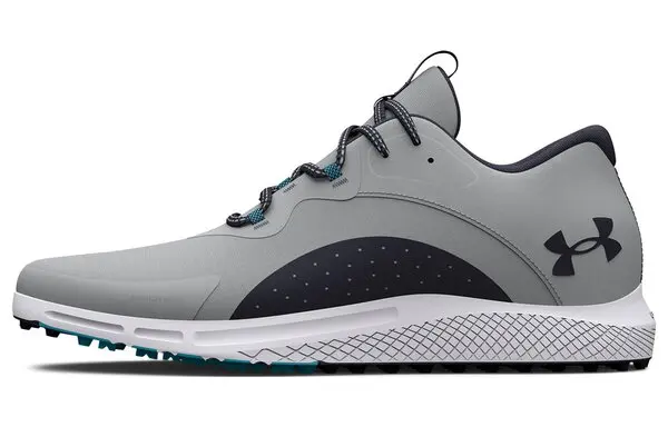 Under Armour Charged Draw 2 Spikeless Golf Shoes - Mod Grey/midnight Navy