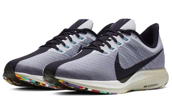 Nike Zoom Pegasus Turbo Athletic Sneakers - White/black-hyper Jade-hyper Grape