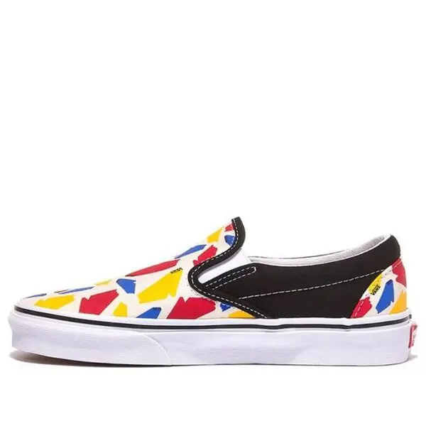 VANS Classic Slip-on Sneakers - White/red/yellow