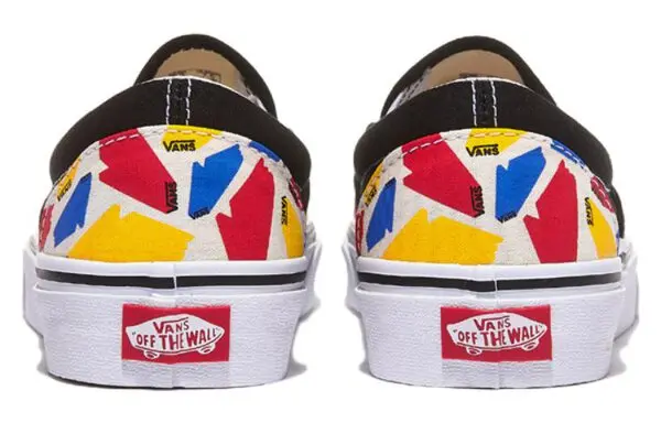VANS Classic Slip-on Sneakers - White/red/yellow