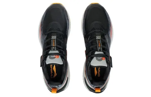 LI-NING Plus Grey Orange Sneakers