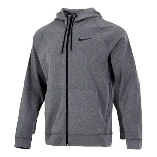 Nike Dri-fit Full-zip Training Hoodie - Grey