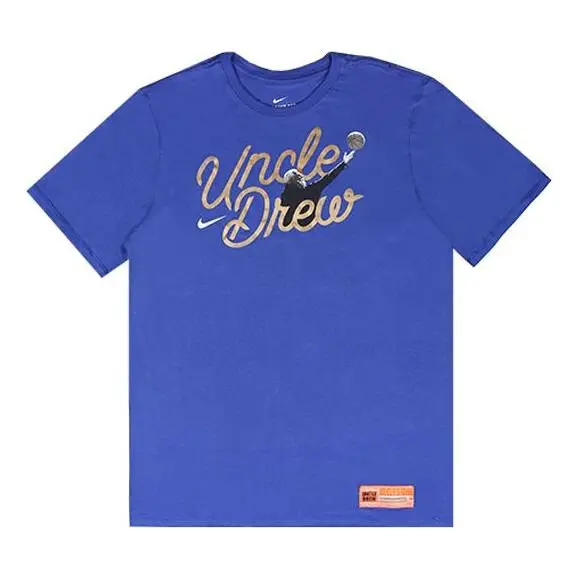 Nike Ki Tee Uncle Drew Kyrie Irving Large Black Basketball - Blue
