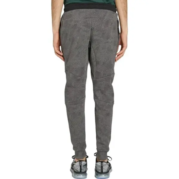 Nike Tech Fleece Allover Print Pants 'carbon Heather Black - Carbon Heather/black