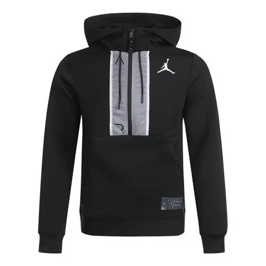 JORDAN Air Sports Half-zip Logo Jacket - Black