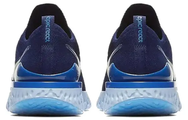Nike Epic React Flyknit 2 Athletic Sneakers - Blue Void-indigo Force-black