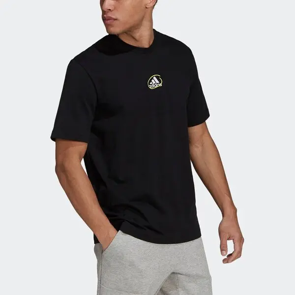 Adidas Scribble Tee M Back Logo Sports Short Sleeve