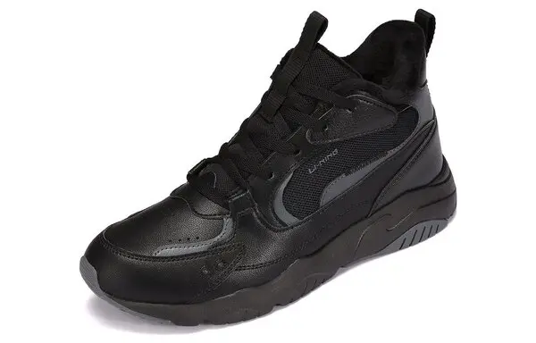 LI-NING High Top Velour Lifestyle Sneakers