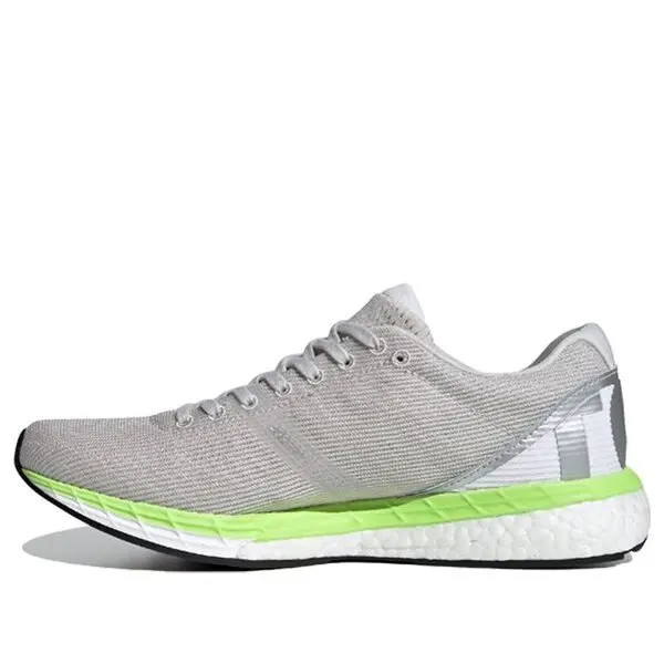 Adidas Adizero Boston 8 Athletic Sneakers - Grey/white/green