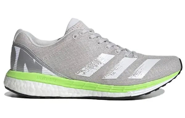 Adidas Adizero Boston 8 Athletic Sneakers - Grey/white/green