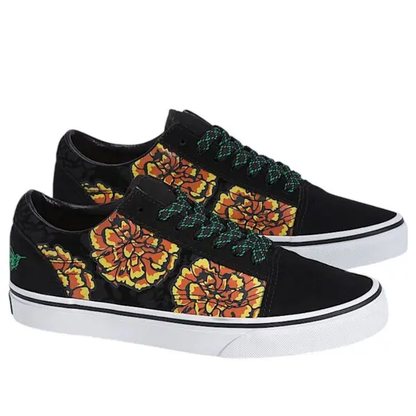 VANS Old Skool Dia De Los Muertos Sneakers - Black/yellow/orange