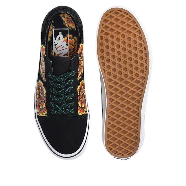VANS Old Skool Dia De Los Muertos Sneakers - Black/yellow/orange