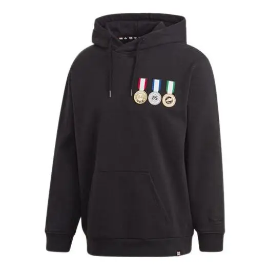 Adidas Originals Run Dmc Casual Sports Hoodie - Black