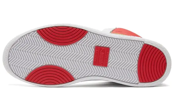 PUMA Ralph Sampson Mid Top Sneakers - White/red/gold