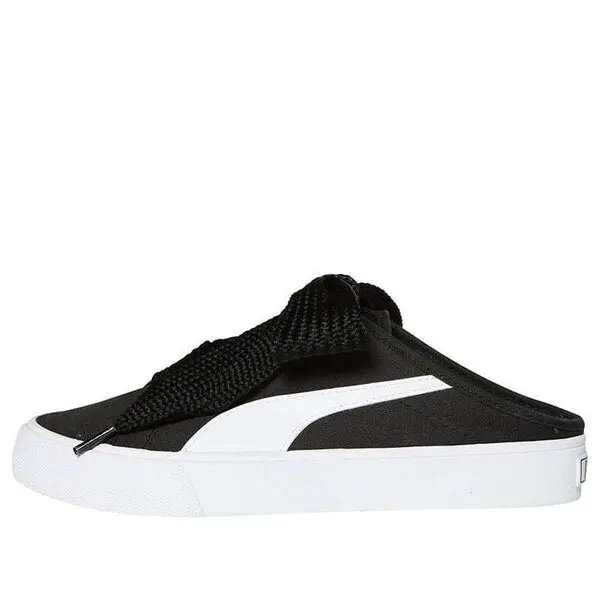 PUMA Bari Mule Ribbon Slip-on Sneakers - Black/white