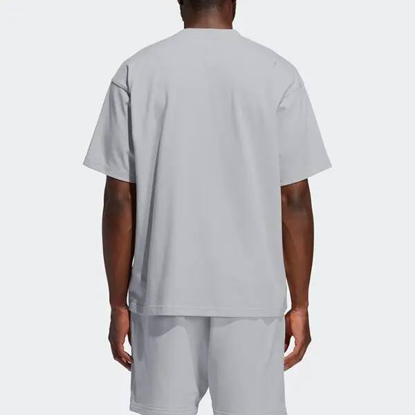 Adidas X Pharrell Basics Short-sleeved Embroidered T-shirt 'grey - Light Gray