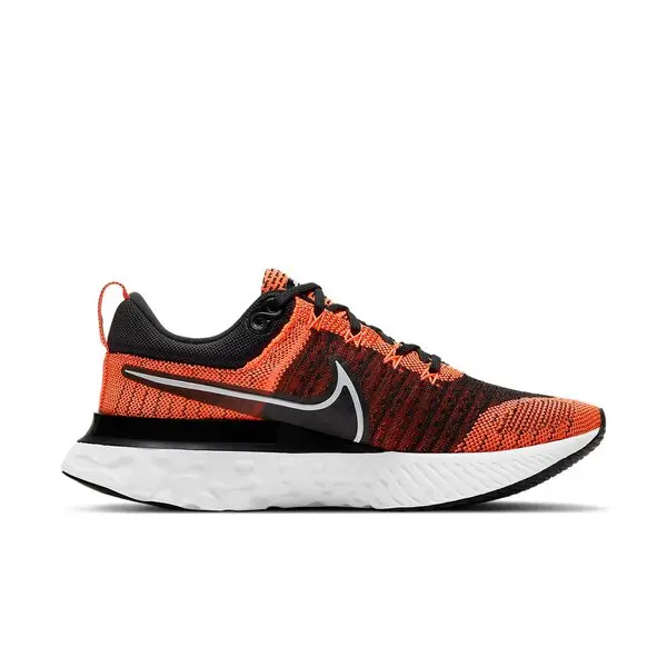 Nike React Infinity Run Flyknit 2 "bright Mango Black" Athletic Sneakers - Black/orange
