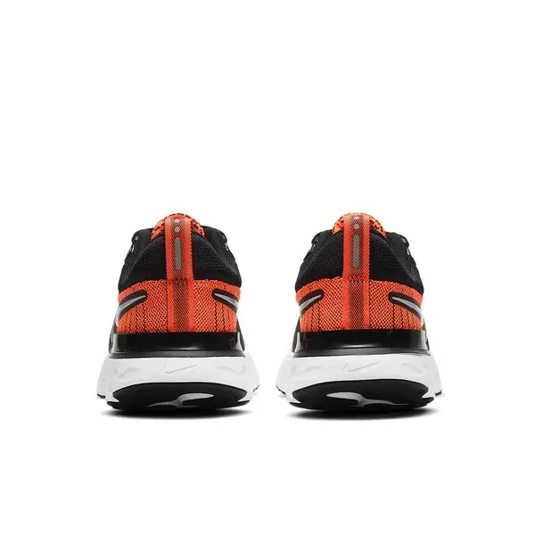 Nike React Infinity Run Flyknit 2 "bright Mango Black" Athletic Sneakers - Black/orange