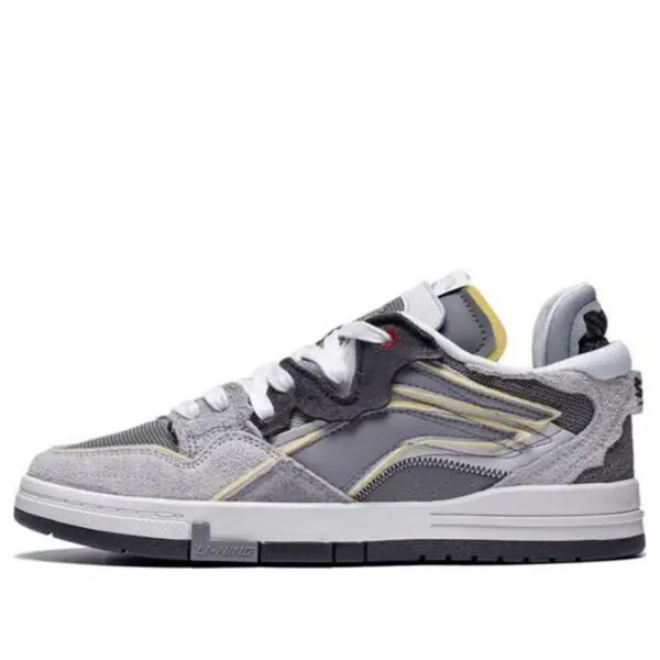 LI-NING Wave Pro Skate Shoes - Grey/black/white