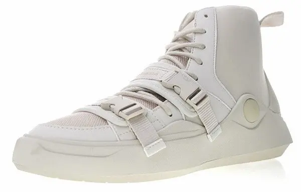 PUMA Abyss Han Beige High Top Sneakers With Buckled Straps