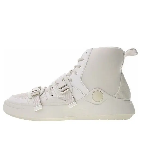 PUMA Abyss Han Beige High Top Sneakers With Buckled Straps