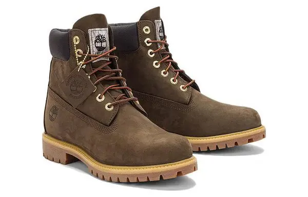 Timberland Premium 6 Inch Waterproof Nubuck Boots - Brown/black
