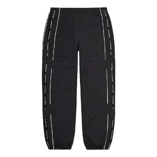 Supreme Cross Paneled Track Pants 'black White - Black/white