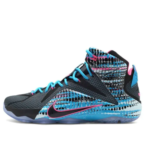Nike Lebron 12 '23 Chromosomes' Basketball Sneaker - Black/pink Power/blue Lagoon
