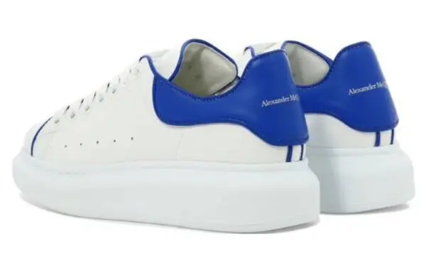 Alexander McQueen Oversized Leather Sneakers - White/blue