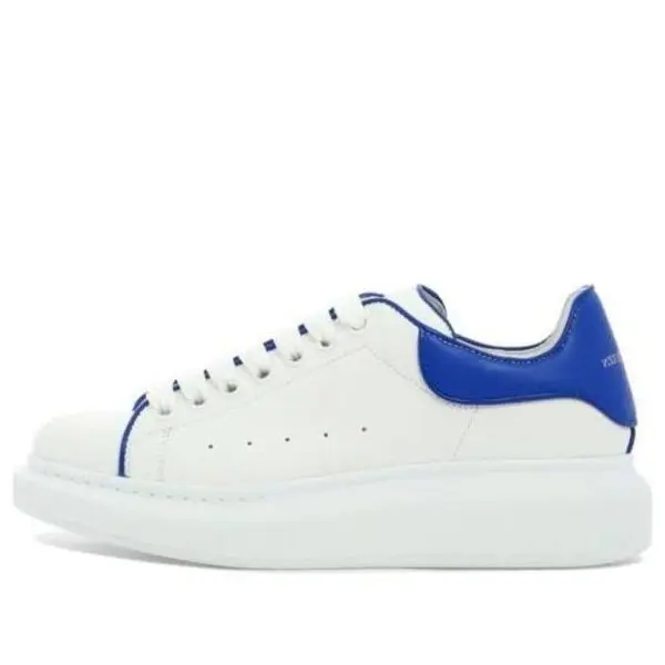 Alexander McQueen Oversized Leather Sneakers - White/blue
