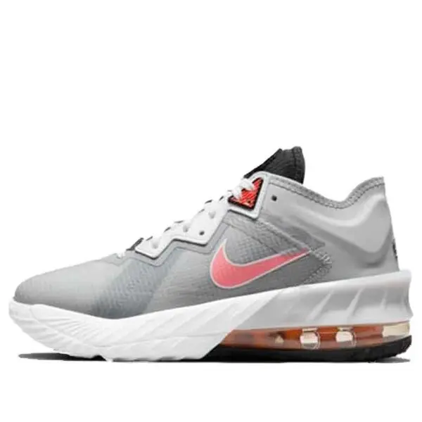 Nike Jr. Lebron 18 Low X Space Players Athletic Sneakers - White/grey