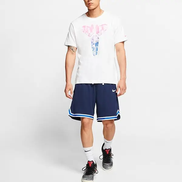 Nike Dri-fit Kobe Logo Athleisure Casual Sports Short Sleeve - White