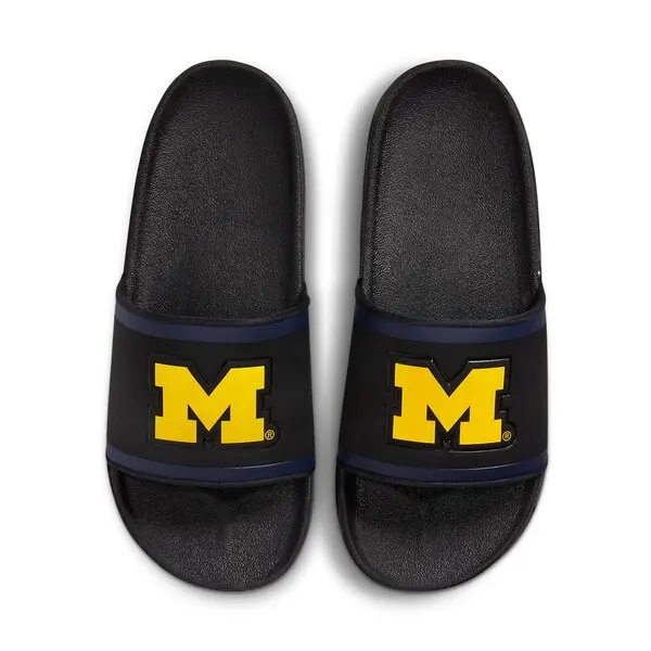 Nike Offcourt Slide 'michigan - Black/college Navy/amarillo