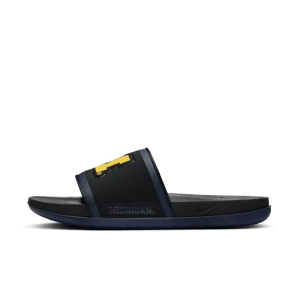 Nike Offcourt Slide 'michigan - Black/college Navy/amarillo