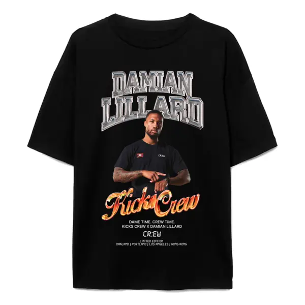 KICKS CREW X Damian Lillard 'hong Kong Dame Time 001' T-shirt - Black