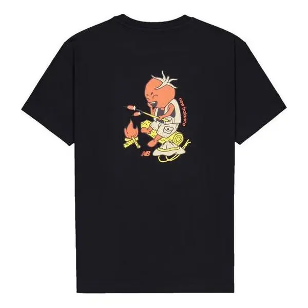NEW BALANCE Graphic Print T-shirt Asia Sizing - Black
