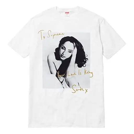 Supreme Ss17 Sade Tee Character Printing Short Sleeve - White