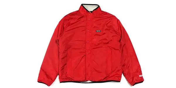 Supreme Reversible Logo Fleece Jacket 'natural