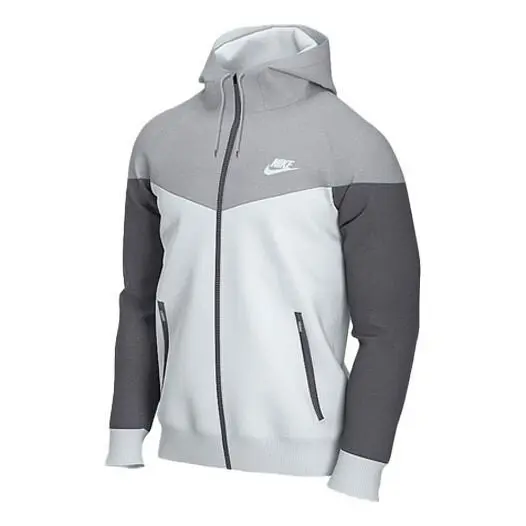 Nike Contrast Color Stitching Sports Hooded Logo Jacket - Default Color