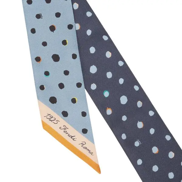 Fendi Ss26 Wrappy Silk Scarf - Light Blue