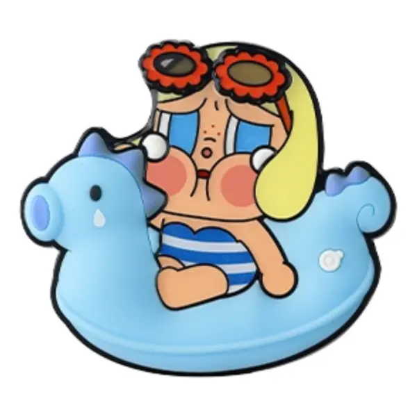 POP MART Crybaby Vacation Mode On Series Fridge Magnet 'sunbathing - Multi-color
